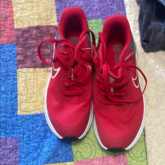 Nike | Shoes | Nike Red Suede Sneakers With White Soles | Poshmark